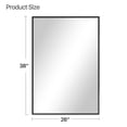 MAYEERTY 38x26x1 Inch Black Thin Edge Aluminum Right Angle Rectangular ...