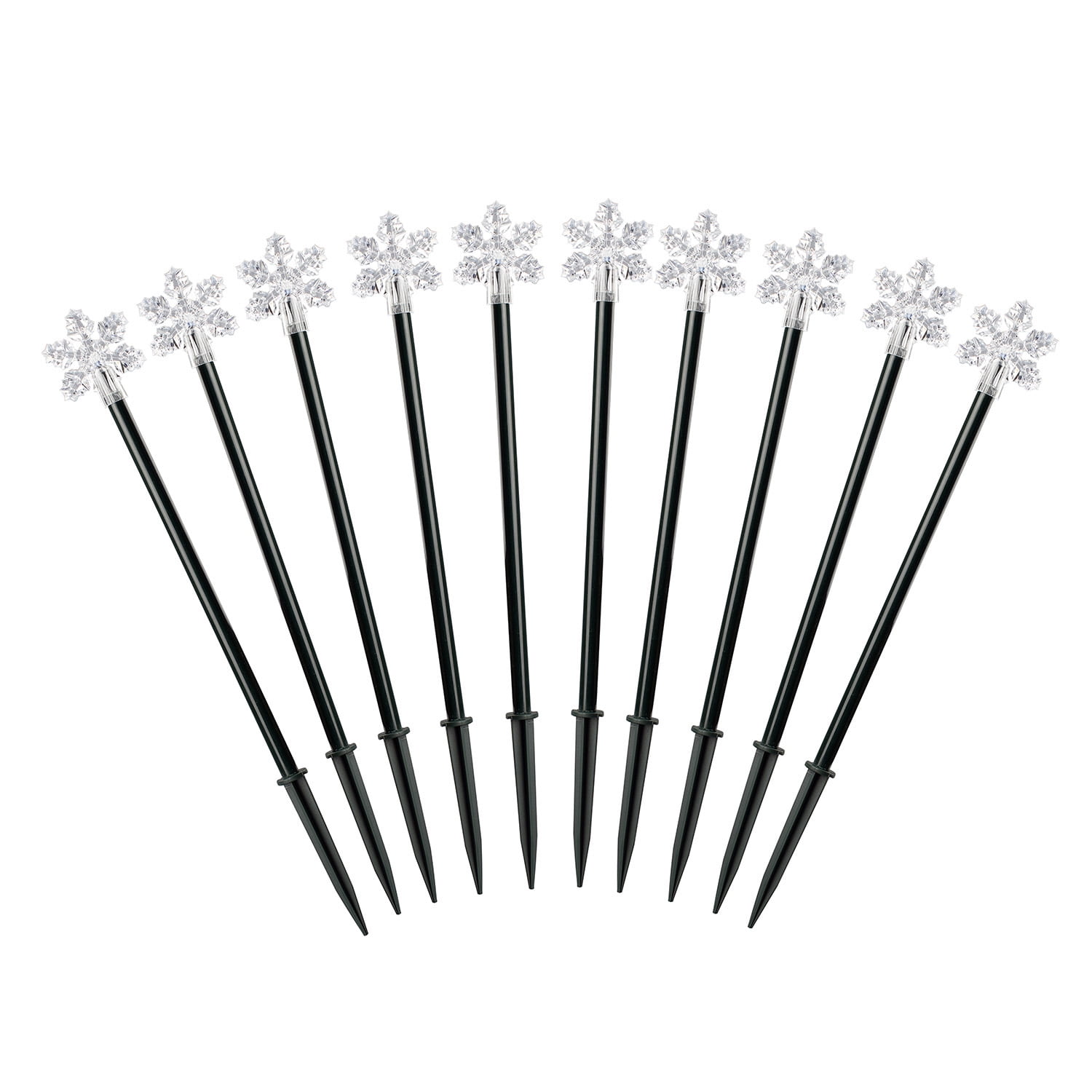 10-Pack LED Christmas Decoration Snowflake Stake pathway lights ...