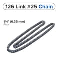 AlveyTech 126 Link #25 Chain, Parts for Razor Pocket Mod, Sport Mod ...