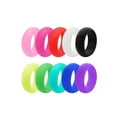 10 Pack Silicone Rings For Women, 8mm Wide Hypoallergenic Rubber Bands ...