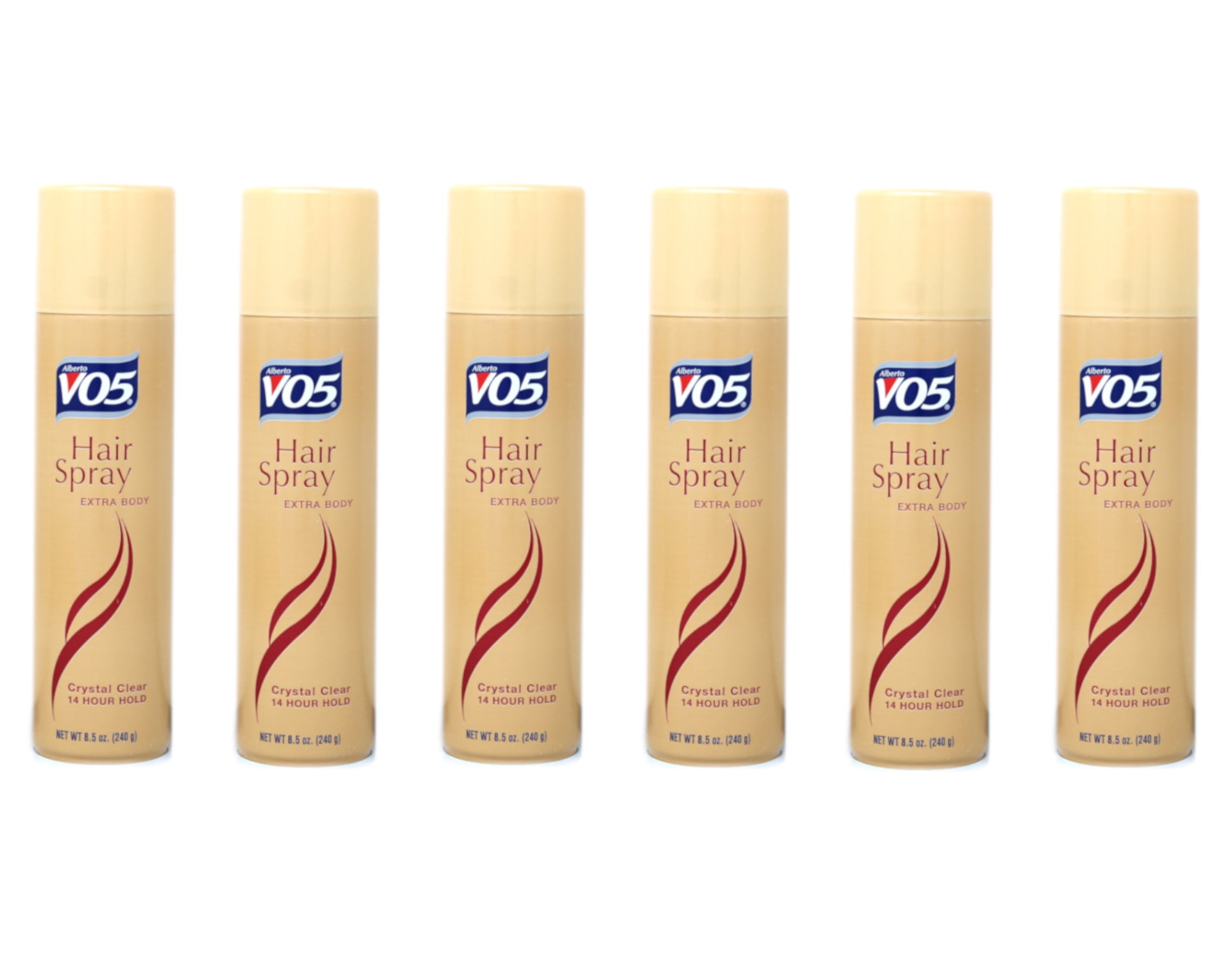 6 Pack - VO5 Crystal Clear Hairspray, Extra Body 8.5 oz Each - Walmart.com