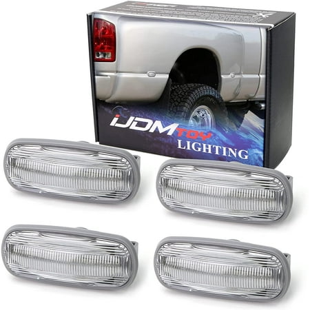 Clear Lens Amber/Red Full LED Trunk Bed Marker Lights Set Compatible ...