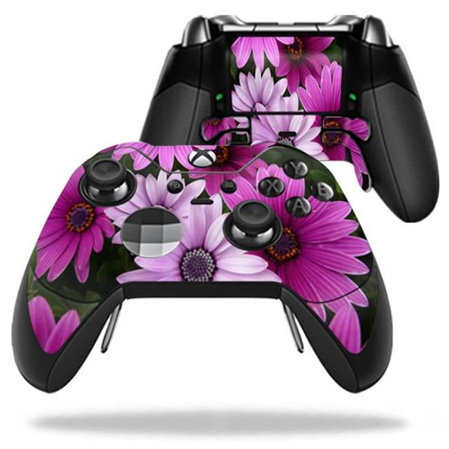 MightySkins MIELITECO-Purple Flowers Skin Decal Wrap for Microsoft Xbox ...