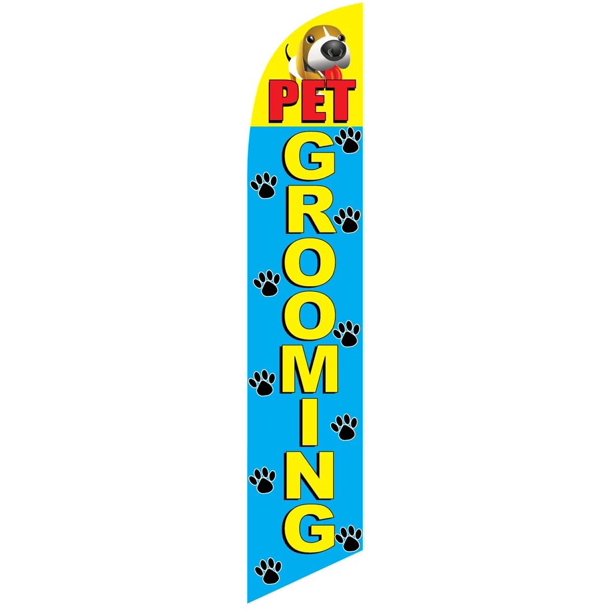 Pet Grooming Feather Banner Swooper Flag -No Wind Required- Replacement ...