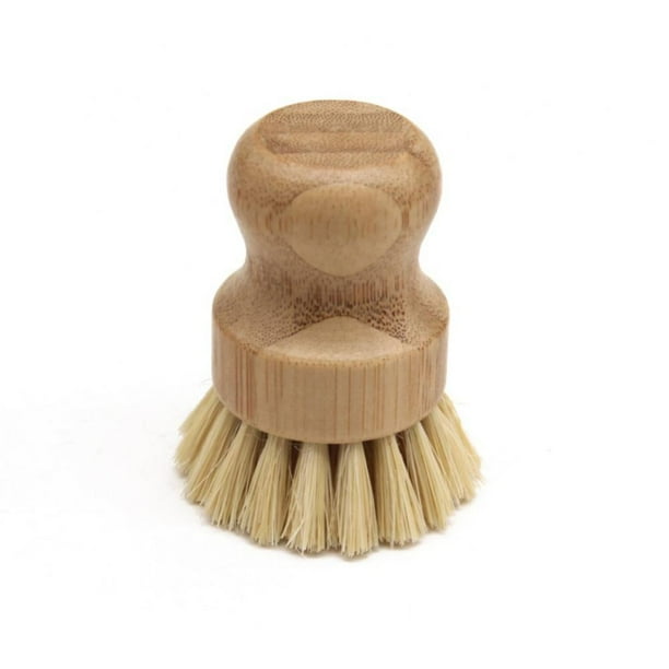Bamboo Dish Scrub Brushes, Kitchen Wooden Cleaning Scrubbers Set for ...