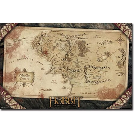 Poster - Studio B - The Hobbit - Map Wall Art P5809 | Walmart Canada