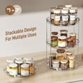 2 Tier Lazy Susan Turntable Organizer 9.25'' Rotating Spice Rack for ...