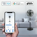 Midea 16" 12-Speed Smart Pedestal DC Fan with Wi-Fi, MFS4022WARB, New ...