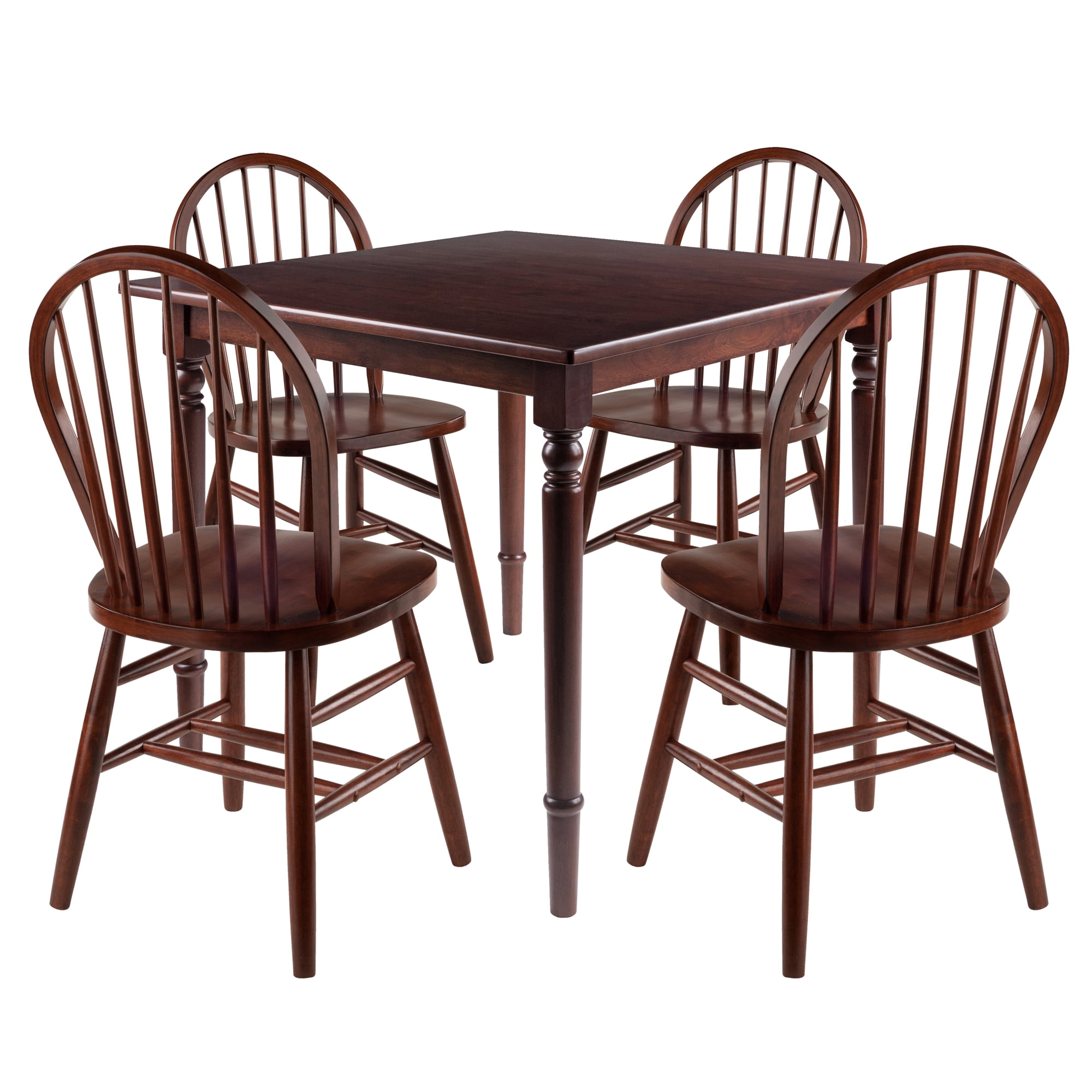 Mornay 5pc Set Dining Table with Windsor Chairs - Walmart.com