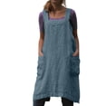 Cotton Linen Apron for women Cross Back Apron Pinafore Dress for Baking ...