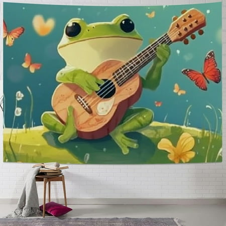 UPC 883863015141 - BCIIG Frog Butterflies Tapestry Wall Hanging Unique Style for Home Wall Decor ...