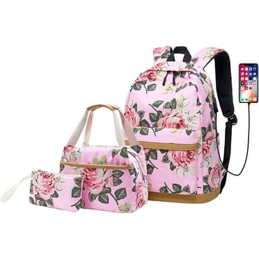 iPack Kids Stripe 5 Piece Backpack Set with Lunch Bag, Water bottle ...