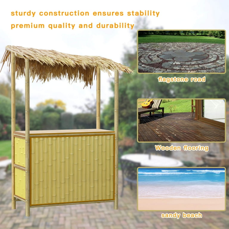Bamboo Patio Tiki Bar Set Bamboo Tiki Bar Furniture Modern & Durable