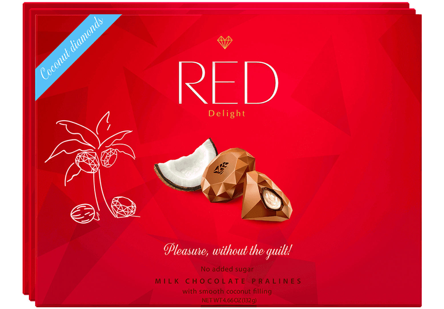 RED Chocolate Milk Chocolate Praline Truffles with a Smooth Coconut ...