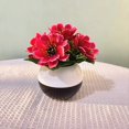 Artificial Chrysanthemum Plastic Flower Fake Potted plants for Desk ...