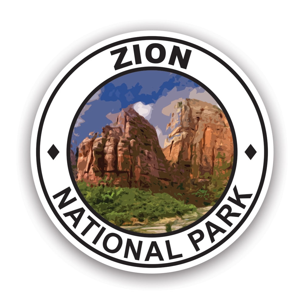 Zion National Park Sticker Decal - Self Adhesive Vinyl - Weatherproof ...