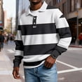 Antinious Men Print Button Collar Long Sleeve Loose Breathable ...