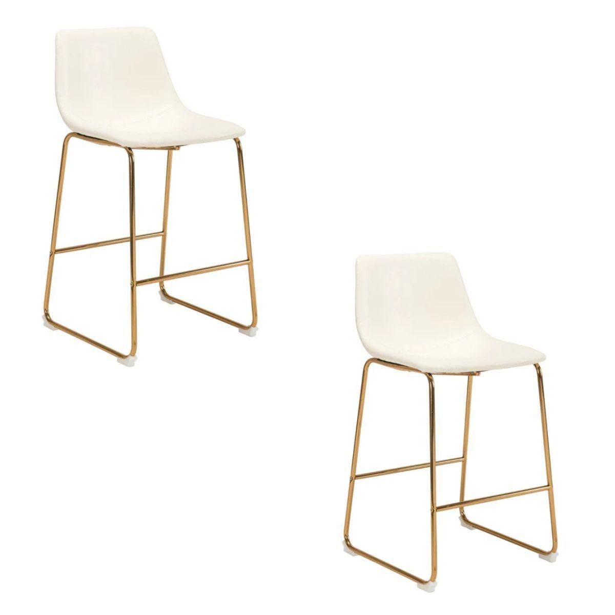 Click here for Heavenly Collection Counter Pu Stool With Gold Leg... prices