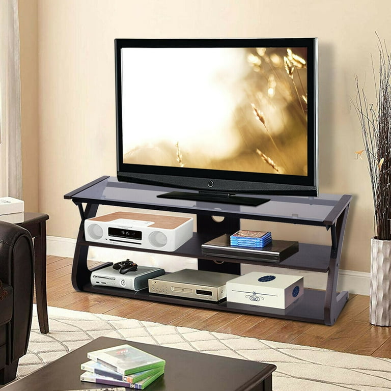 Walmart 3 tier glass tv stand store