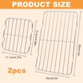 Compact Toaster Oven Rack 2-Pack, Small Roasting Rack 10x6.2" & 5x4.4 ...