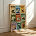 Affixzi Vintage Italian Coffee Poster, Retro Espresso Bar Wall Art ...