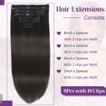 Real Human Hair Invisible Straight Seamless Clip On Hair Extensions ...