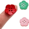10 Pcs Resin Buttons Sewing Buttons Coat Buttons Craft Buttons Flower ...