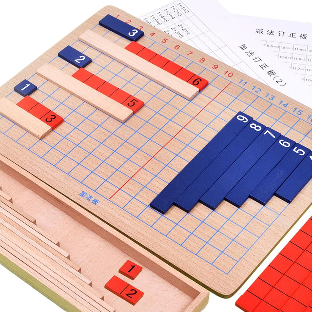 Wooden Math Teaching Aids Addition Multiplication Division Toys Board ...
