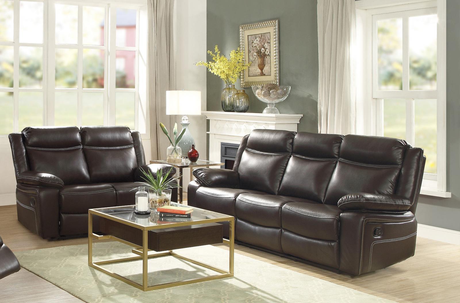 Traditional Espresso Sofa + Loveseat by Acme Corra 52050-2pcs - Walmart.com