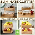 Golden Nature Two-Tier Bamboo Fruit & Vegetable Basket for Kitchen ...