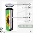 20 oz Stainless Steel Insulated Tumbler - Playful Green Sunflower ...