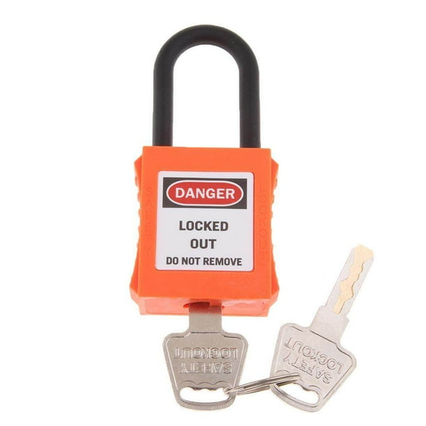 ruzhgo PL38-KD 38 mm PVC Curved Safety Lockout Padlock Orange - Walmart.ca