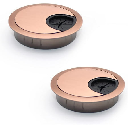 TILIYHELLO 2 Pcs Metal Cable Grommet for Desktop Cable Storage Outlet ...