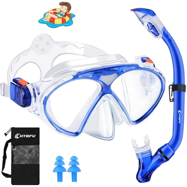 KSCD Kids Snorkel Set, Snorkeling Gear for Kids with Foldable Dry Top ...