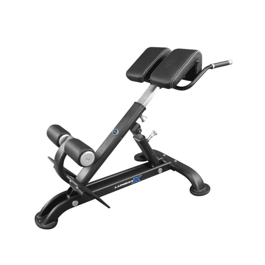 Lumbar X - 45 Degree Back Extension Bench, Adjustable Height, Trains ...