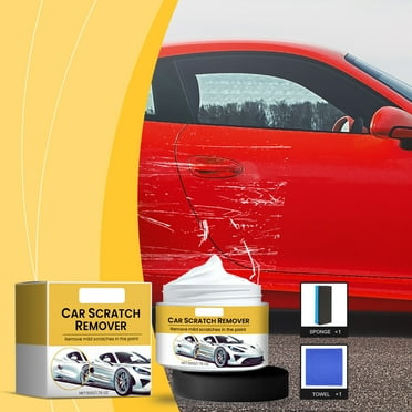 Car Scratch Repair Kit with Polishing Wax, Rag & Sponge - 120ml Automotive Paint Restorer ...