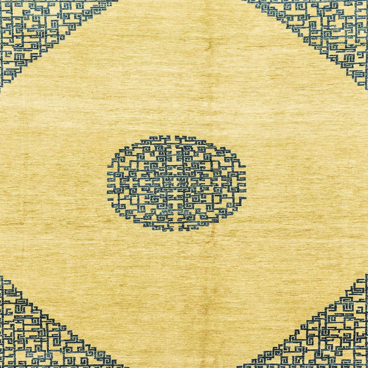 Ahgly Company Indoor Square Abstract Bold Yellow Abstract Area Rugs, 3 ...