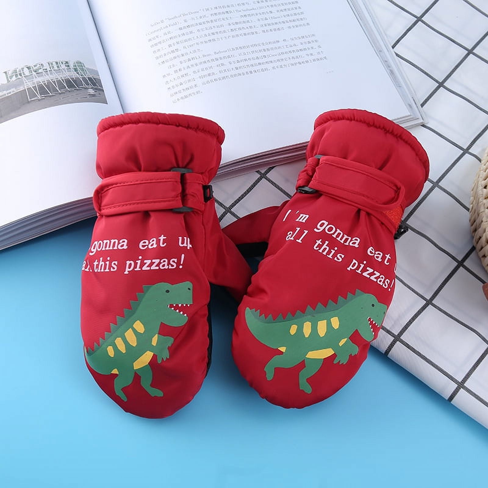 Guantes cálidos de invierno para niños con dibujos creativos de ...