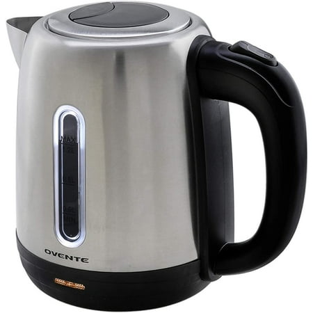 Ovente Electric Stainless Steel Kettle 1.7 Liter with One Touch Open ...