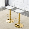 EGBHDSFT Modern Bar Stools & Chairs - 2-Piece Set, Rotating, Adjustable ...