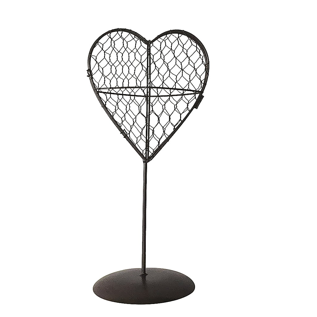 Iron Wire Heart Frame Stand Succulent Pot Metal Hanging Planter Plant ...