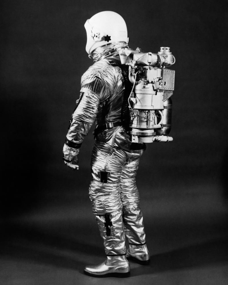 1960s Side View Of Astronaut Wearing Helmet Nasa Space Suit Poster ...