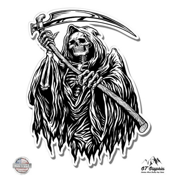 Grim Reaper - 12" Vinyl Sticker Waterproof Decal - Walmart.com