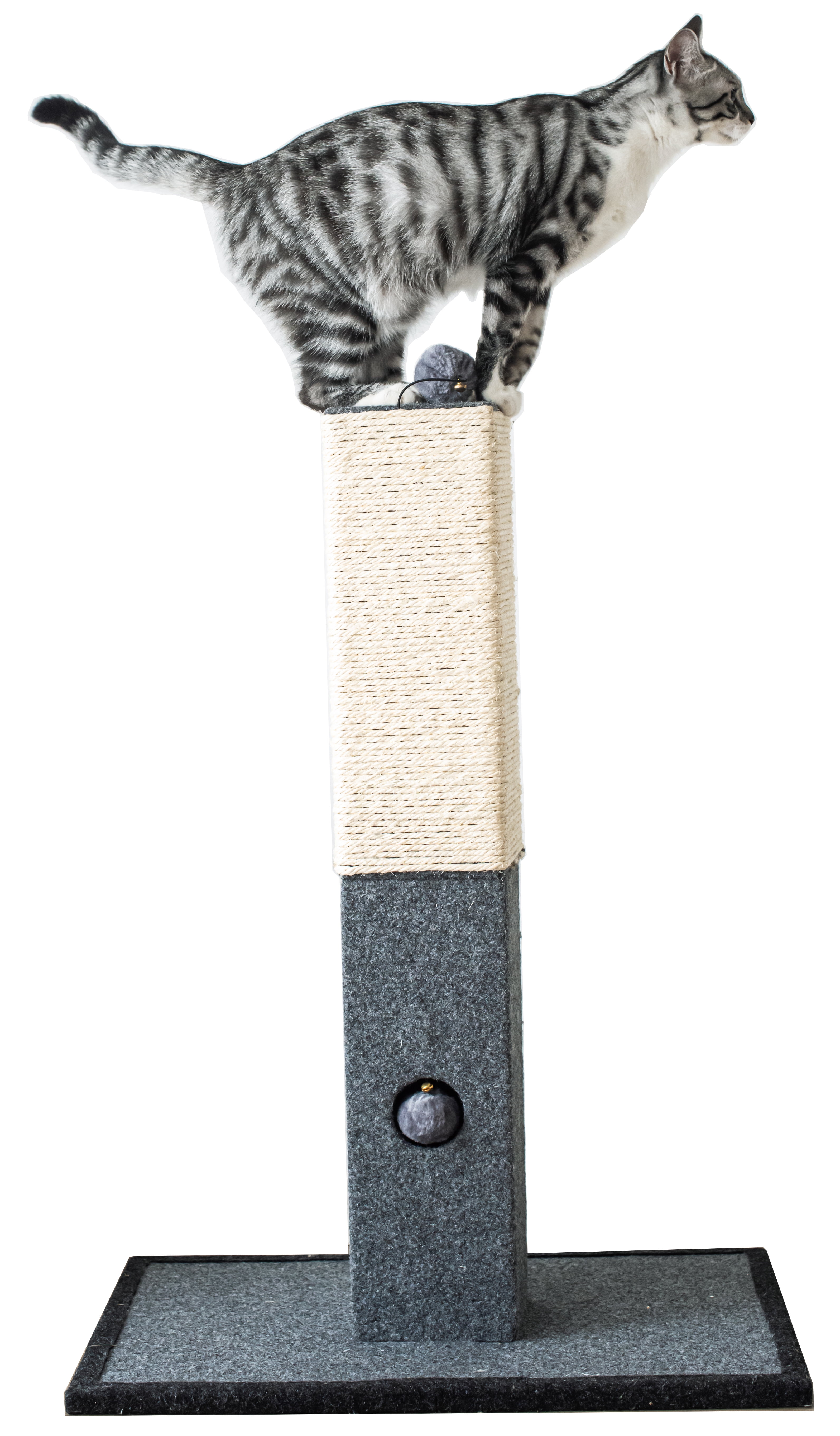Catry 32" Large Gray & White Modern Climbing Sisal Scratching Post Fun ...