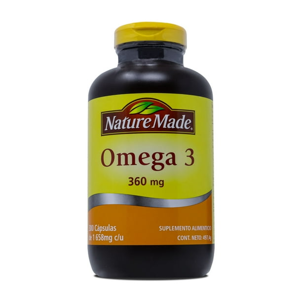 Omega 3 360 Mg 300 Capsulas De 1 658 Mg C/U Nature Made | Bodega ...