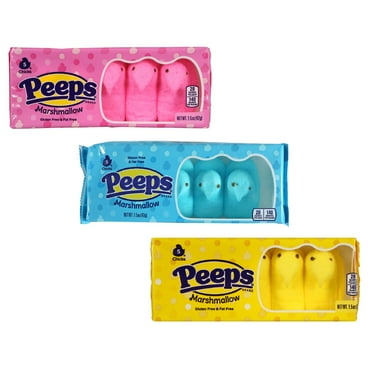 Peeps Easter Marshmallow Candy Variety Pack, 40 Total, Pink, Lavender ...