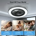 BLITZWILL 22 in Smart Ceiling Fan with Dimmable Light, 6 Speeds, Remote ...