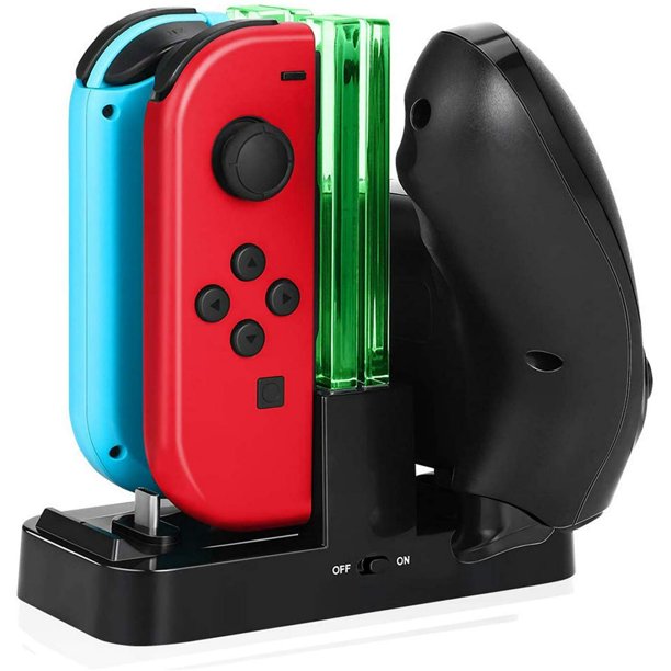 [6 in 1] Charging Station for Switch Pro Controller and JoyCons Charger ...