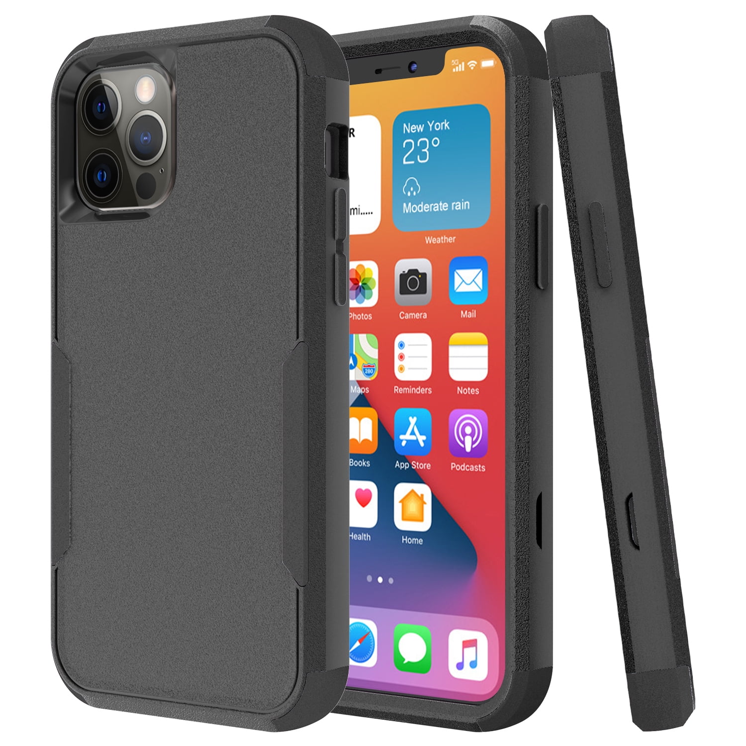 Apple iPhone 12 Pro Max Case , for iPhone Series Rugged Rubber Durable ...