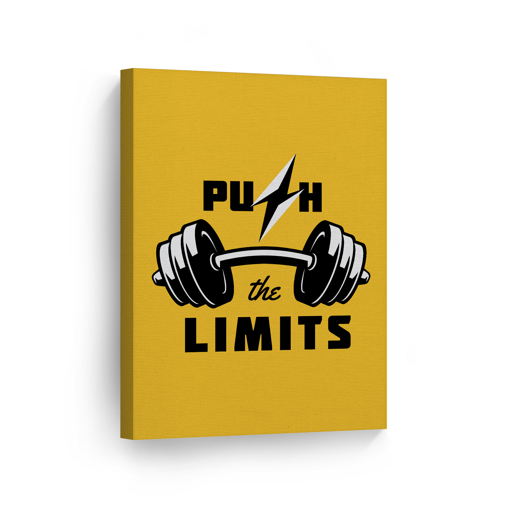 Smile Art Design Push the Limits Quote Dumbbell Fitness Motivational ...